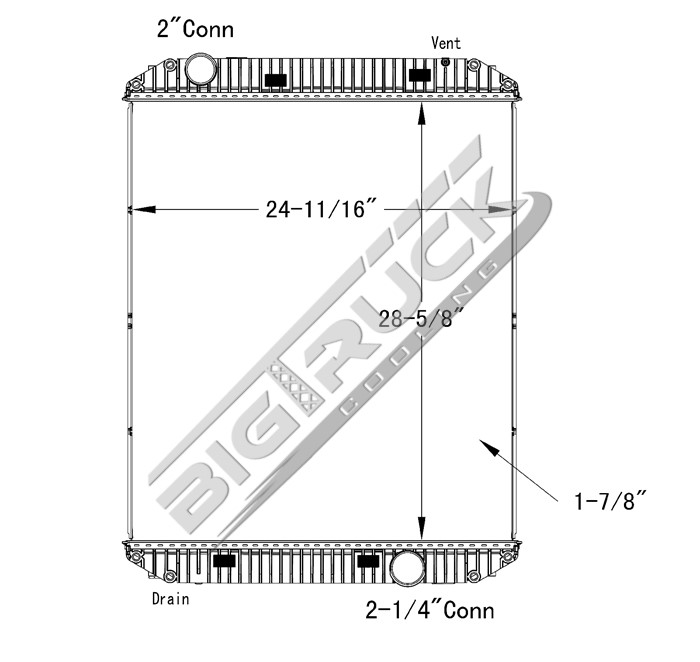 Big Truck Cooling - Buy Now! Freightliner Radiator 0437145P