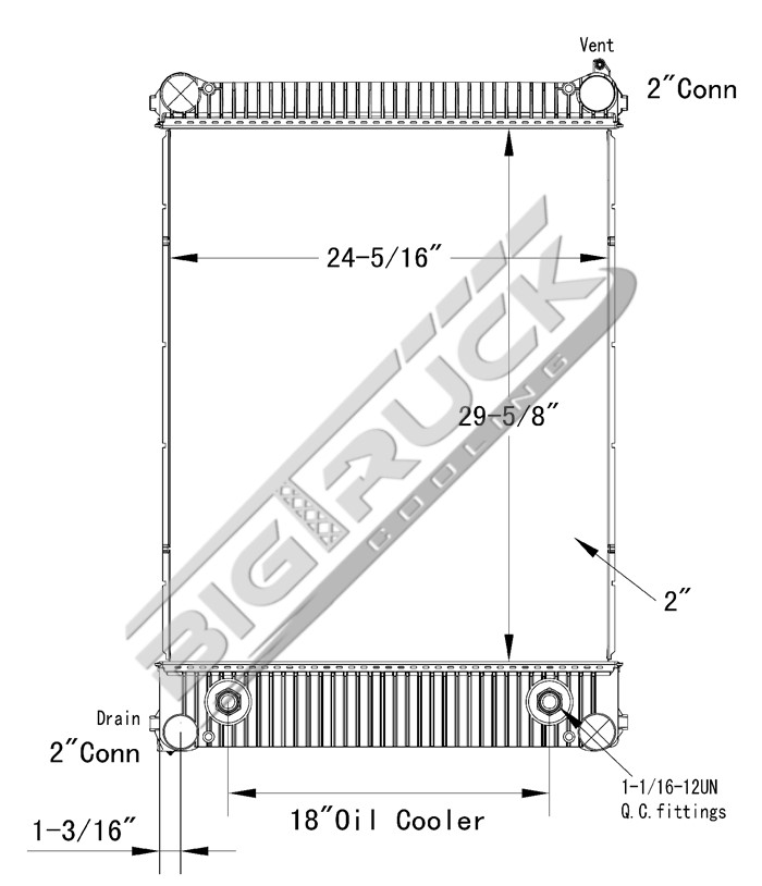 Big Truck Cooling - Buy Now! Freightliner Radiator 0437242P