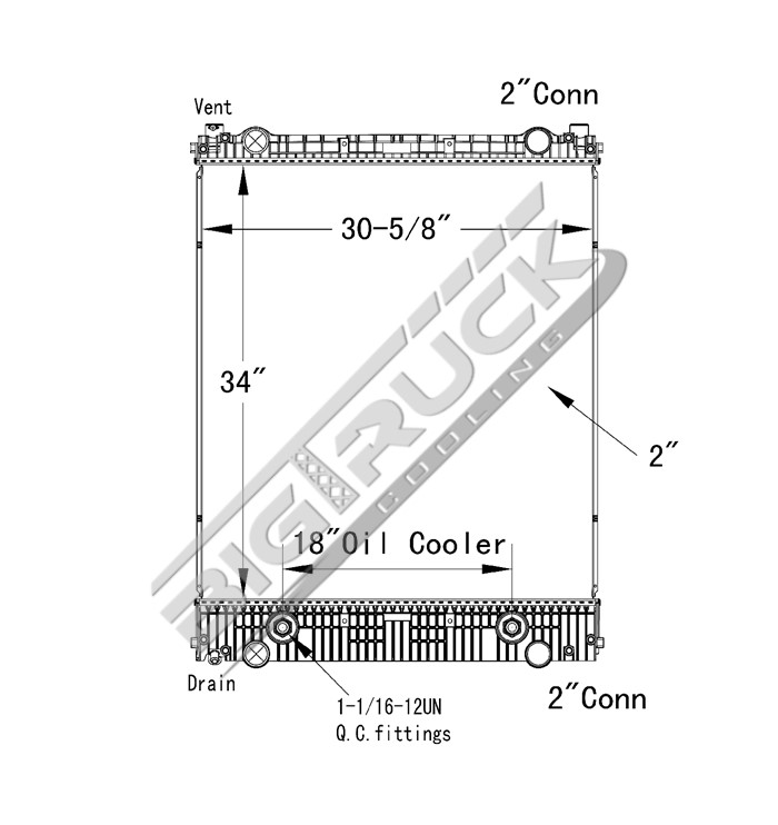 Big Truck Cooling - Buy Now! Freightliner Radiator 0437272P