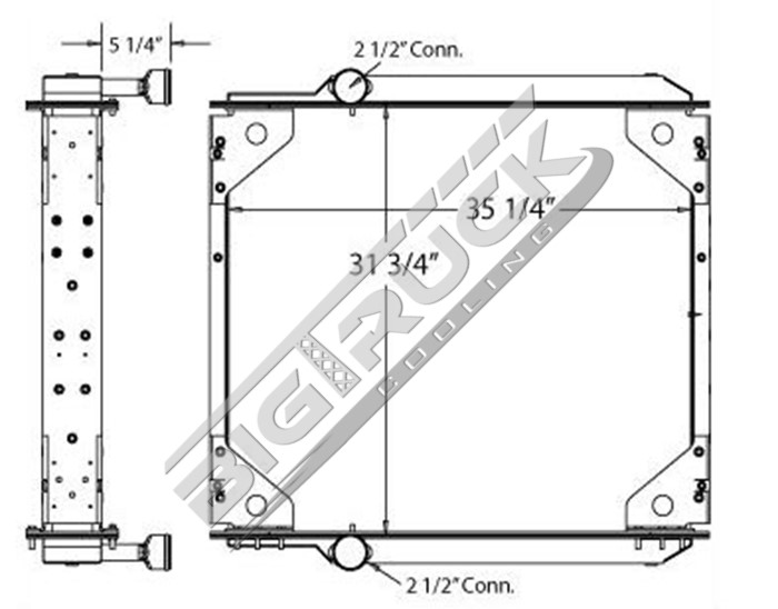 Big Truck Cooling - Buy Now! Prevost Radiator 0437483